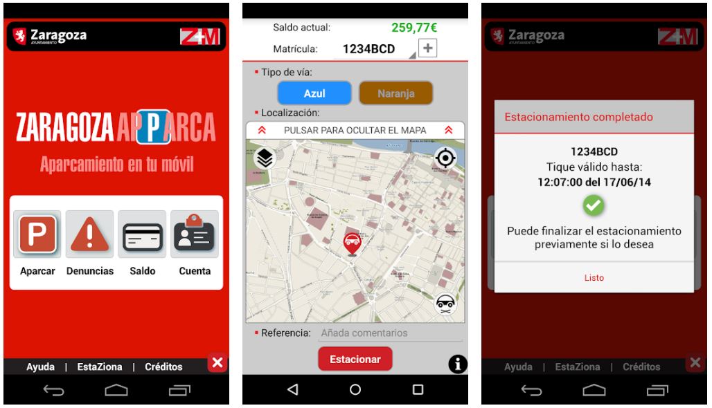 Zaragoza ApParca, la app para pagar la zona azul