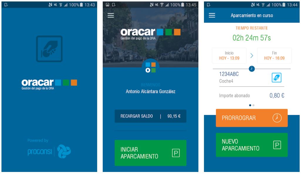 Oracar Aparcamiento, la app para pagar la zona azul.